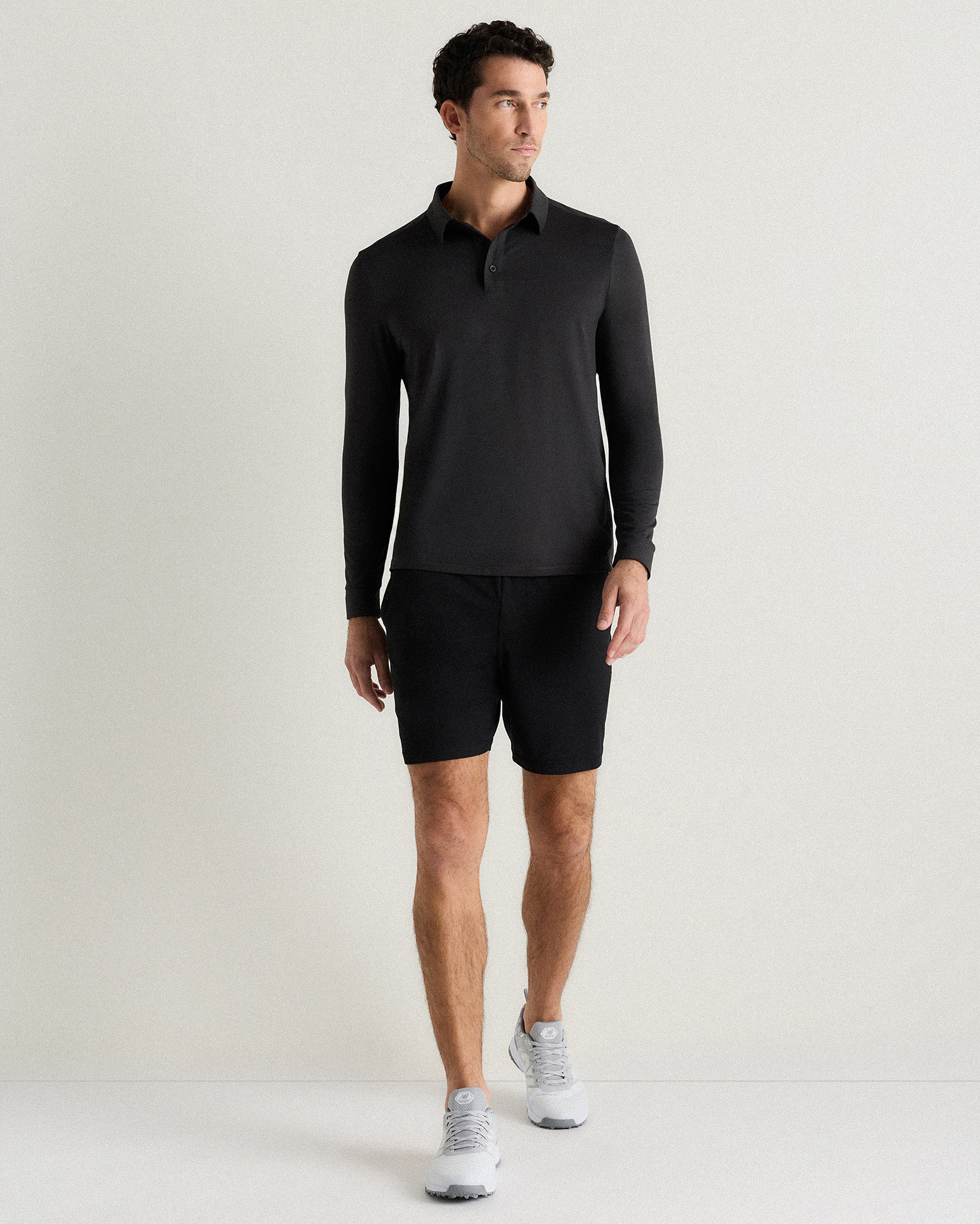 QUINCE men's flowknit breeze performance long sleeve polo